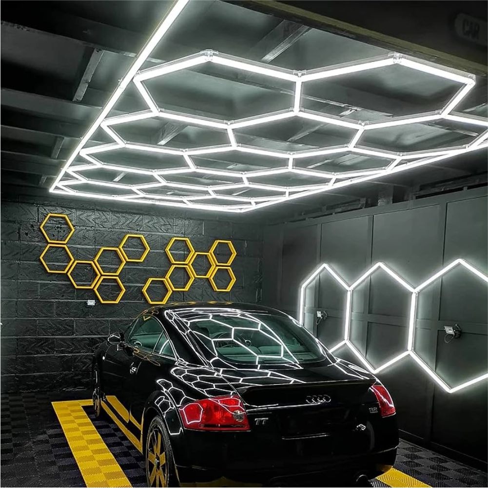 hexagon led ceiling light garage